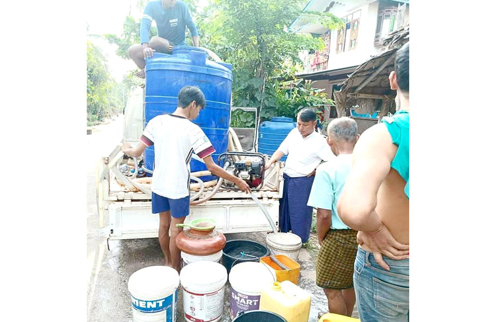 ကျိုက်မရောမြို့ပေါ်ရပ်ကွက်တချို့ သောက်သုံးရေပြတ်လပ်မှုနှင့် စတင်ကြုံတ